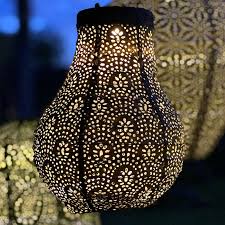 Solar Lantern Bulb 16cm Taupe - Stonemans Garden Centre